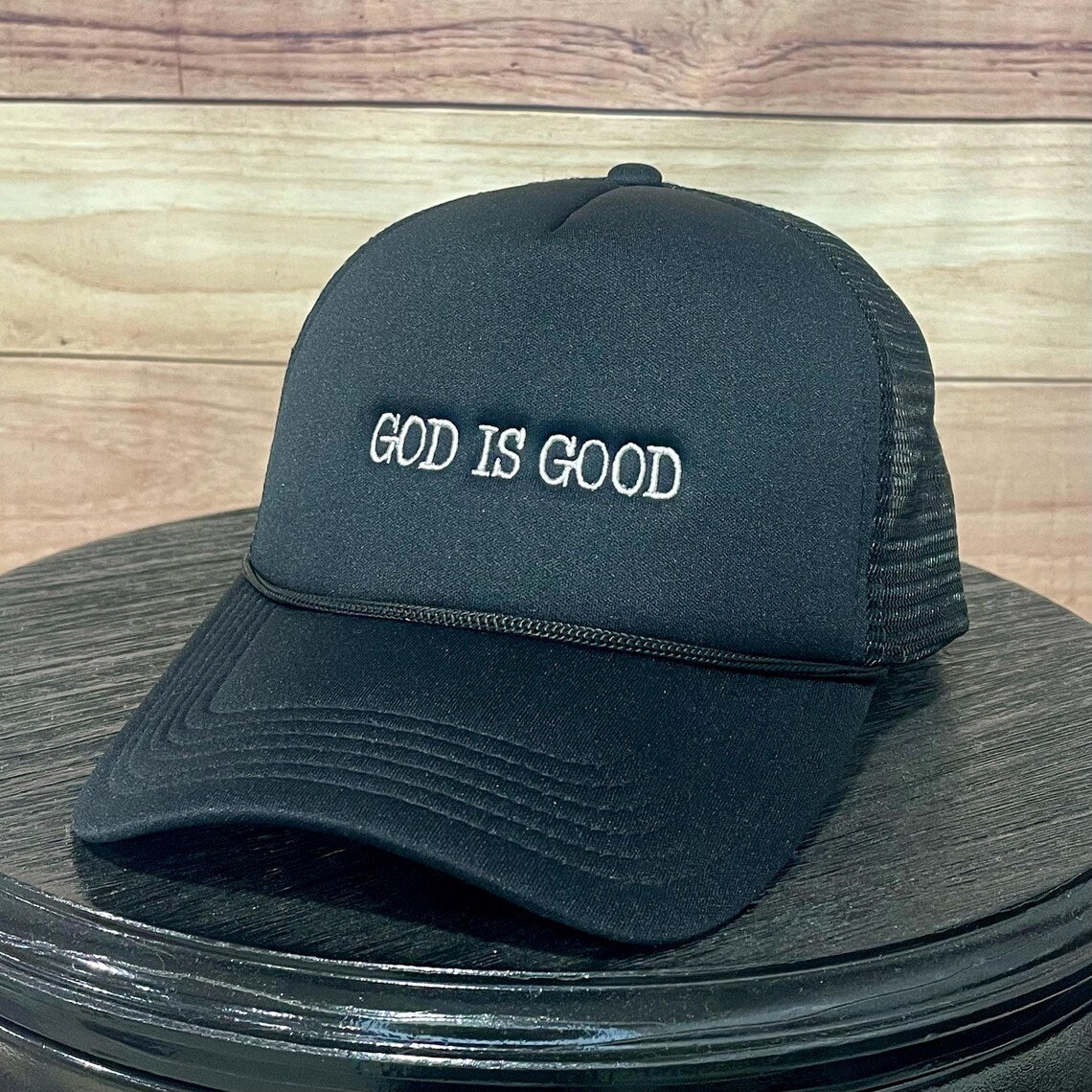 God is Good Minimalist Foam Black – Riverbed Threads