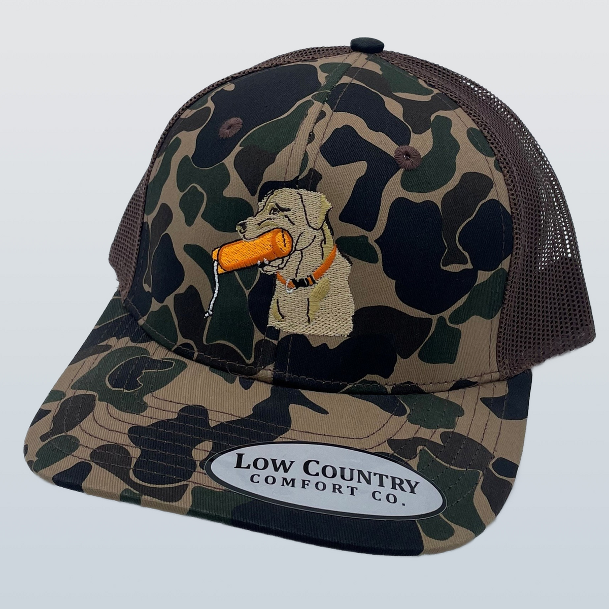 Shot Caller Yellow Dog Training Toy Old School Camo/Brown – Riverbed Threads