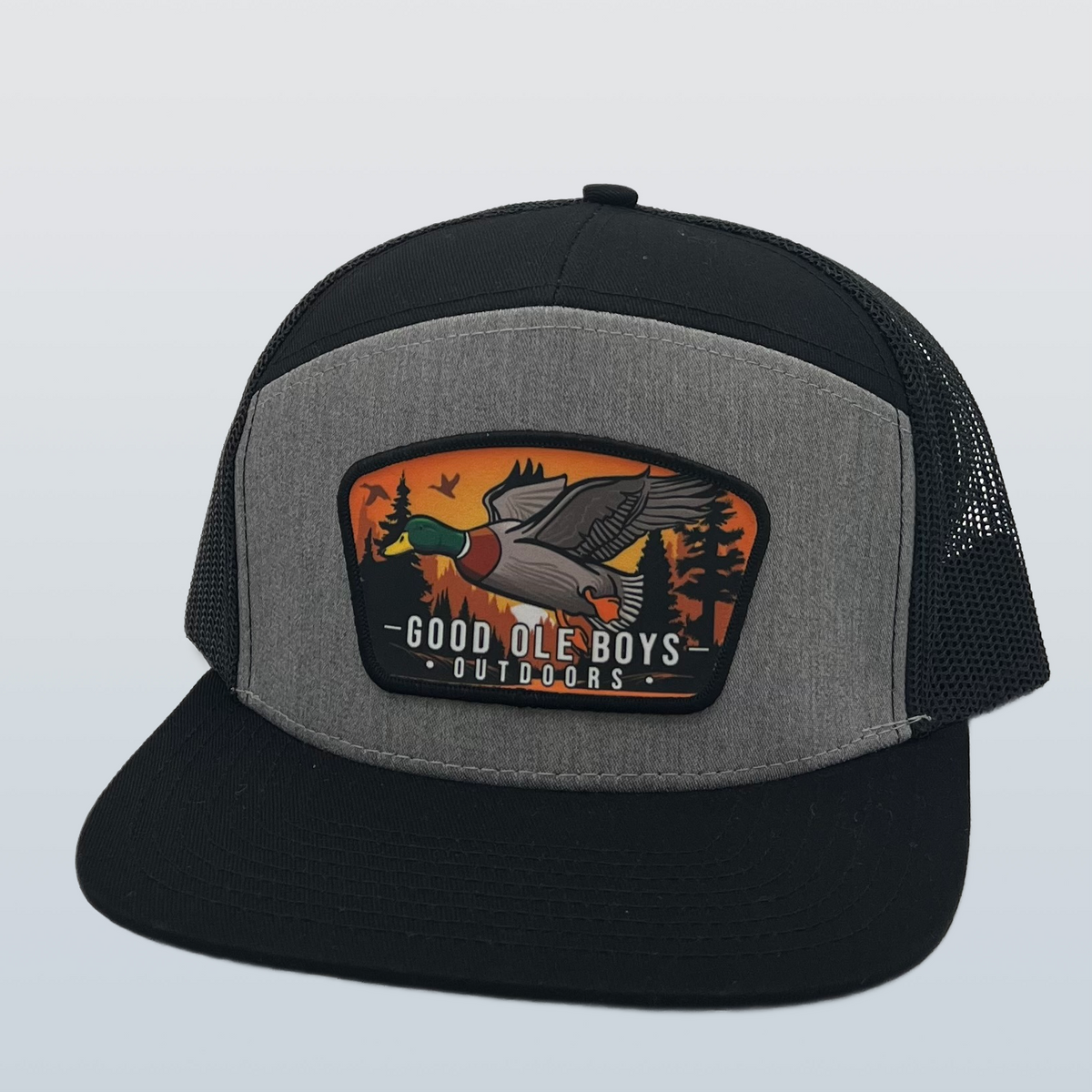 GOB 7Panel Mallard Flying Patch Heather/Black – Riverbed Threads