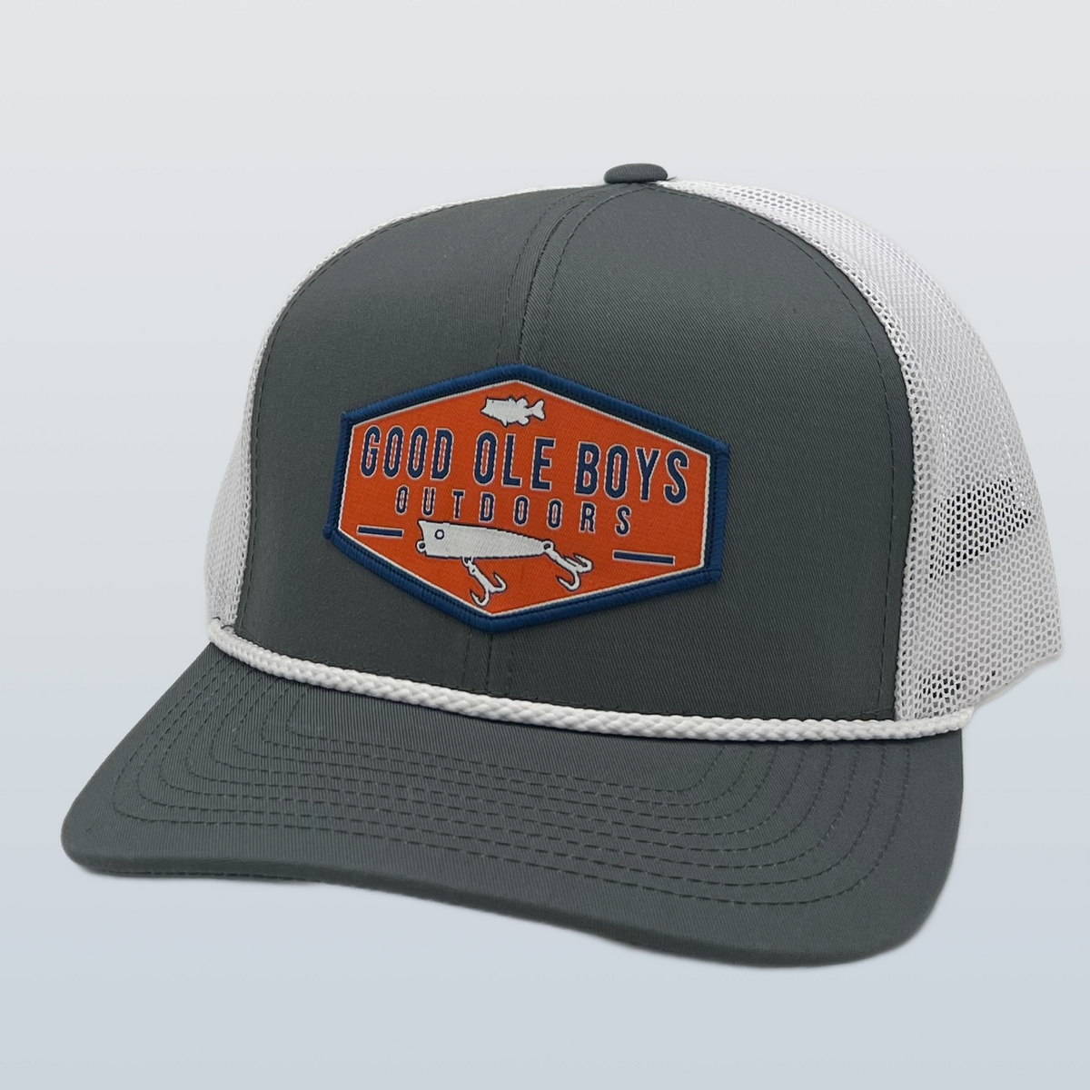 GOB Lure Patch 104BR Charcoal/White – Riverbed Threads