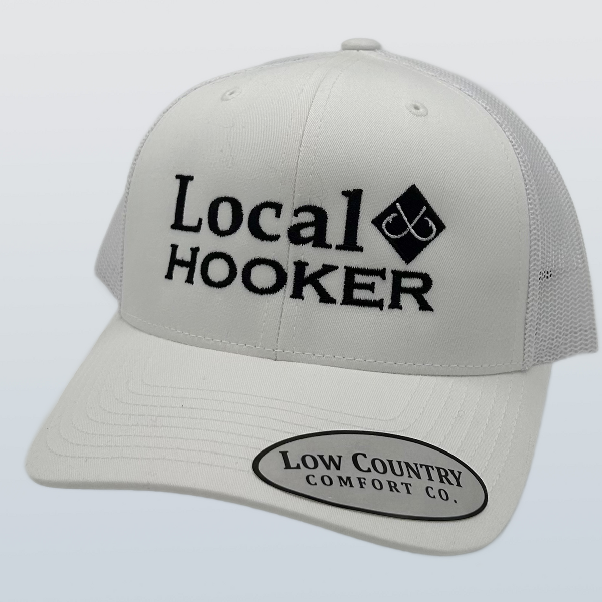 Local Hooker Text White Hat – Riverbed Threads