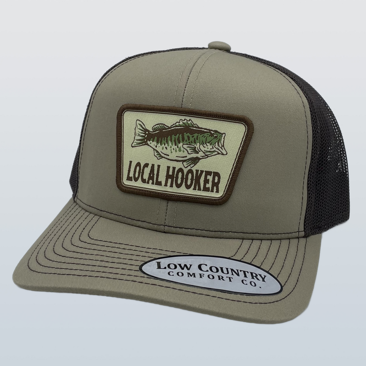 Local Hooker Tan Bass Patch Khaki/Brown Hat – Riverbed Threads