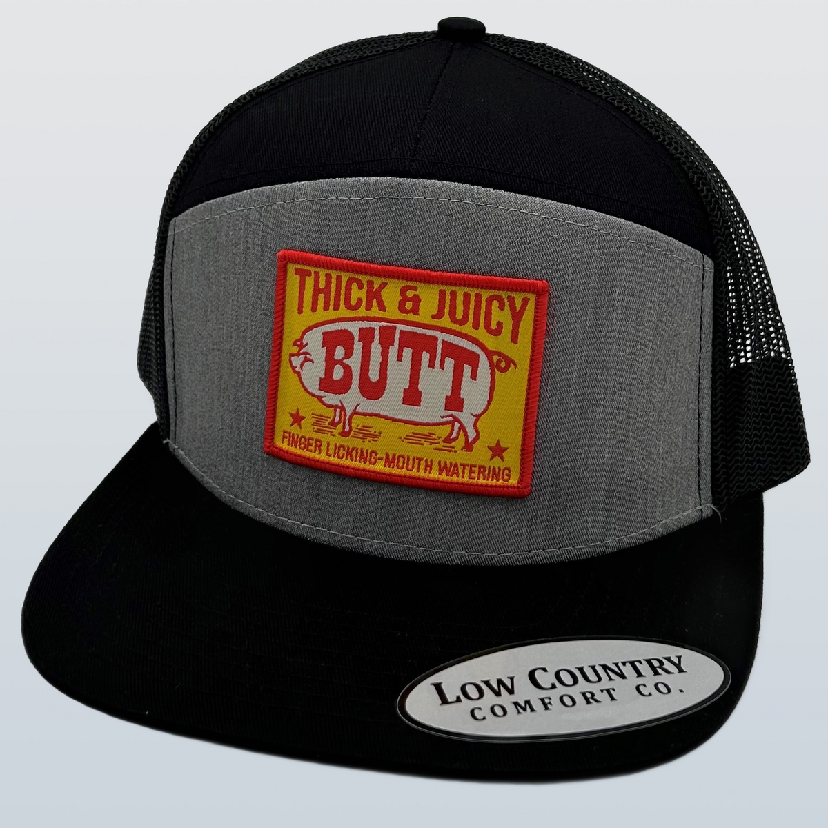 7P Thick & Juicy Woven Patch Heather/Black – Riverbed Threads