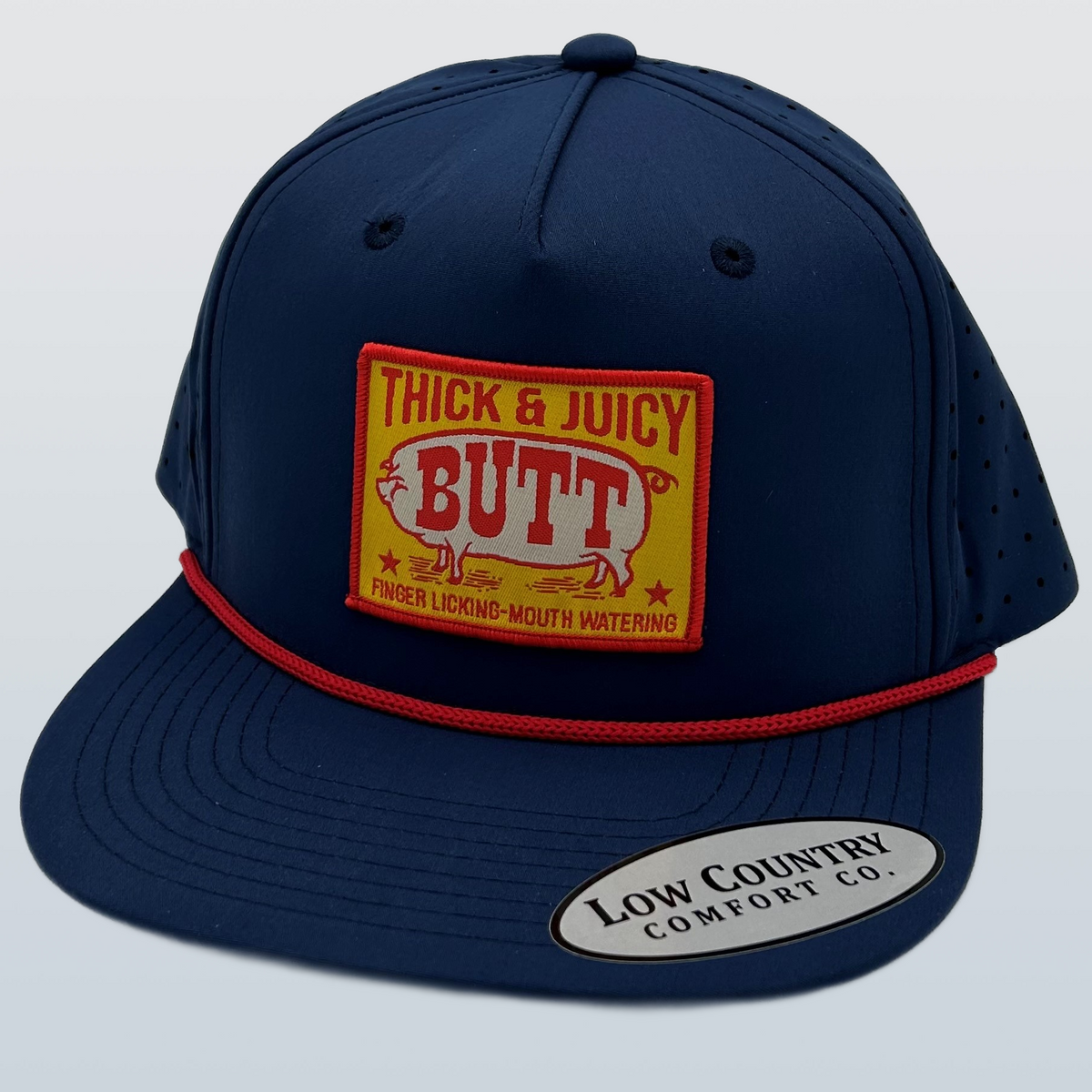 5perf Thick & Juicy Woven Patch Navy/Red Rope – Riverbed Threads