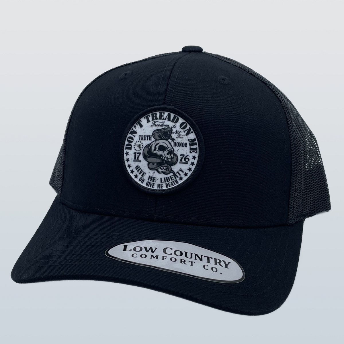 DTOM Circle Woven Patch Black/Black – Riverbed Threads