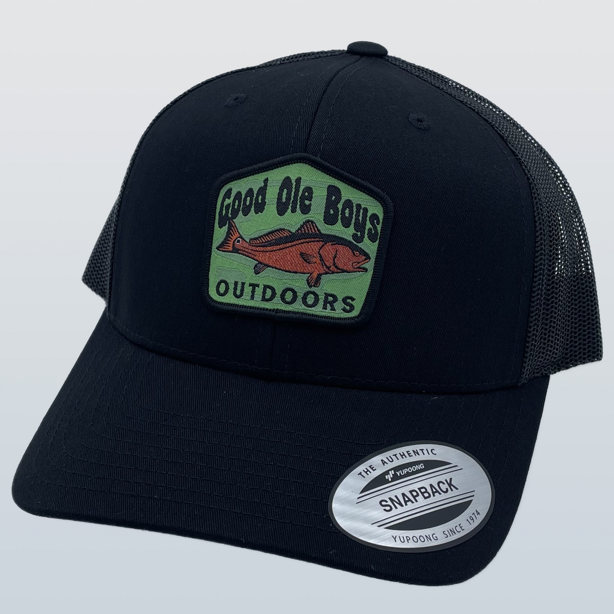 GOB Redfish Green Patch Black – Riverbed Threads