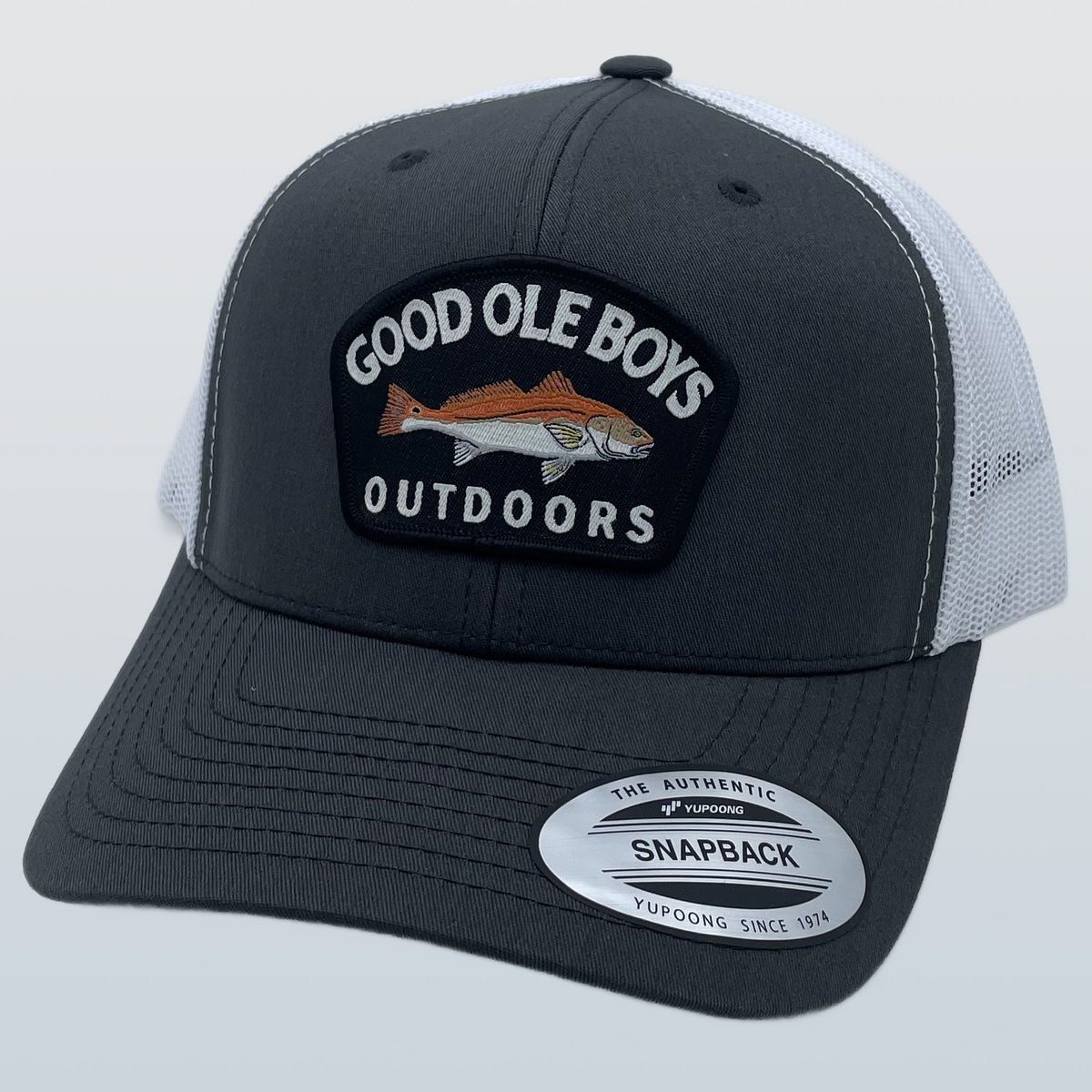 GOB Redfish Black Woven Patch Charcoal/White – Riverbed Threads