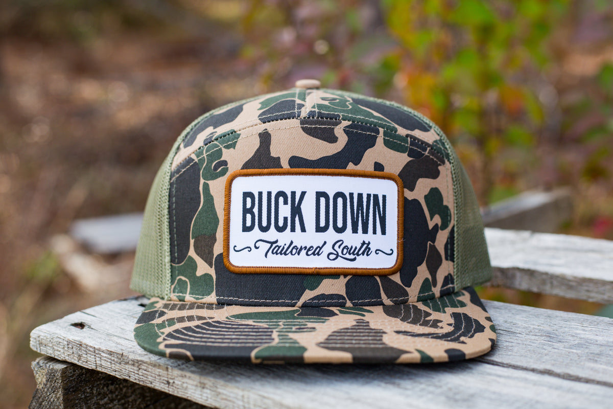 TS157B Buck Down Patch 7p Old School Camo/Loden – Riverbed Threads