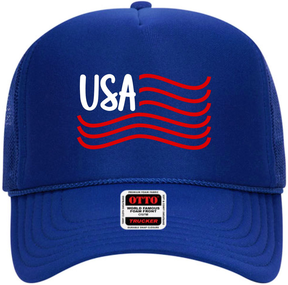 USA Wavy Line Foam Royal Blue – Riverbed Threads