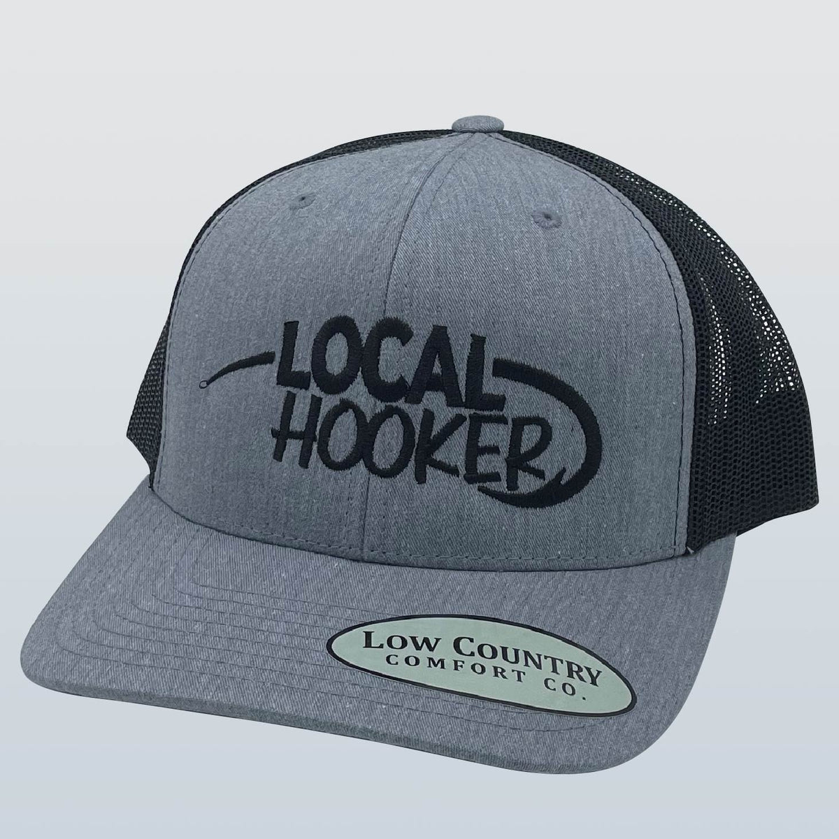 Local Hooker Hook Text Heather/Black Hat – Riverbed Threads