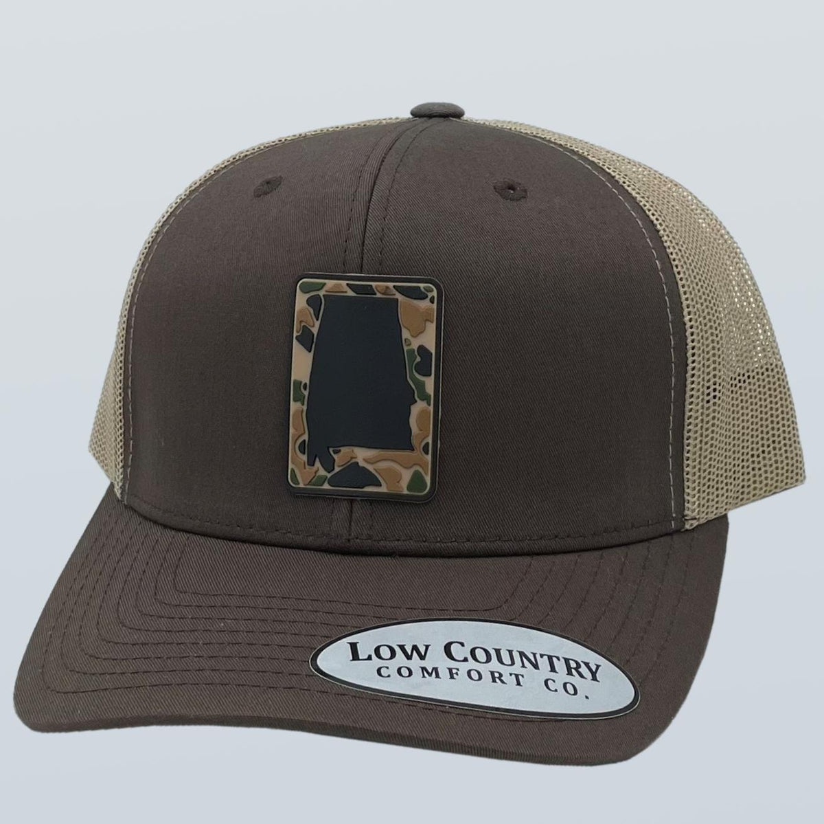 Alabama Outline Camo PVC Patch Brown/Khaki Hat – Riverbed Threads