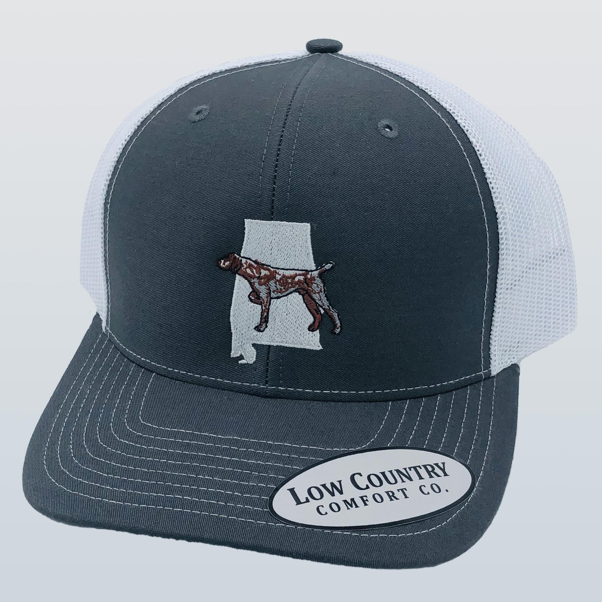 Alabama Pointer Charcoal/White Hat – Riverbed Threads