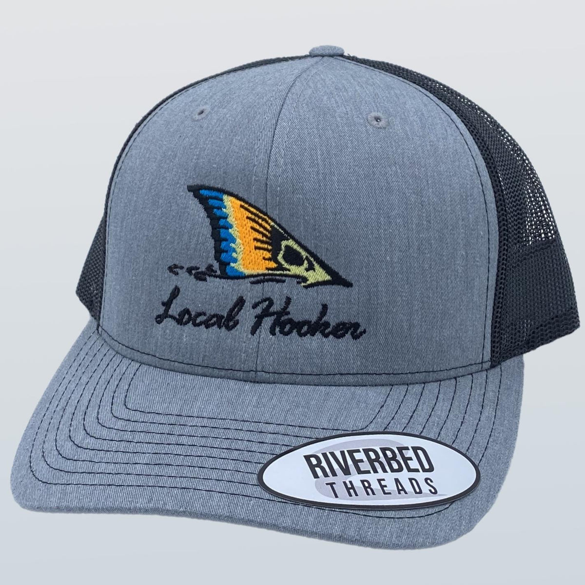 Local Hooker Red Drum Heather/Black Hat – Riverbed Threads
