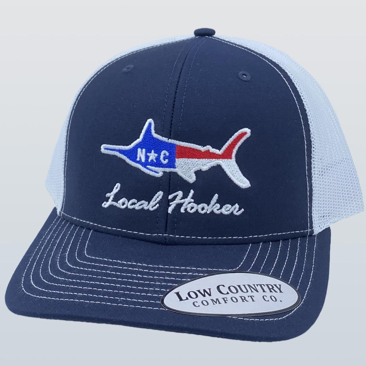Local Hooker NC Flag Marlin Navy/White Hat – Riverbed Threads