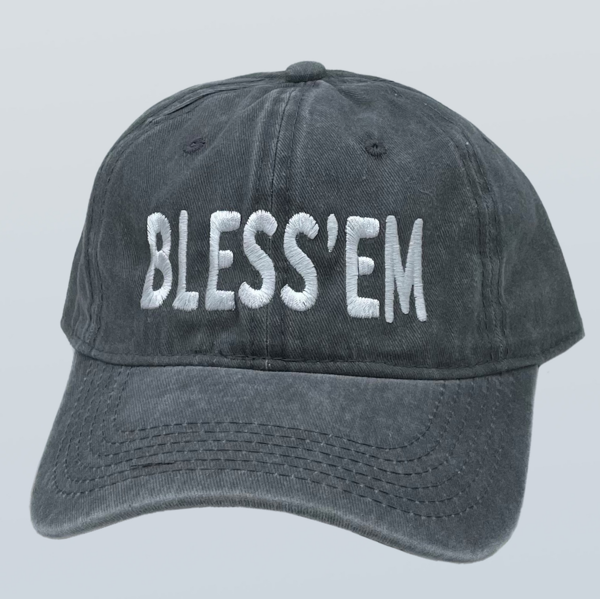 Bless 'Em Unstructured Hat Charcoal – Riverbed Threads