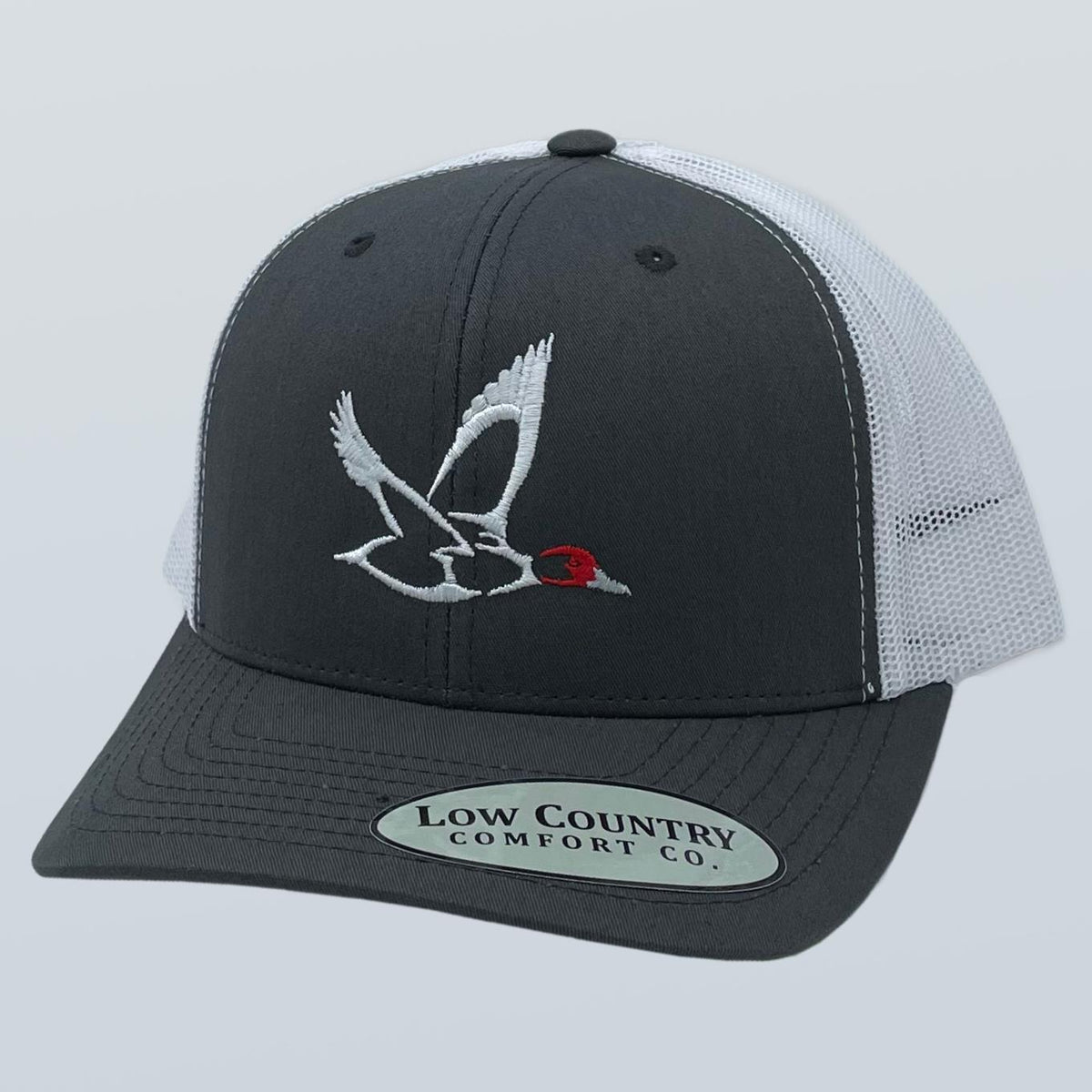 Flying Redhead Line Art Charcoal/White Hat – Riverbed Threads