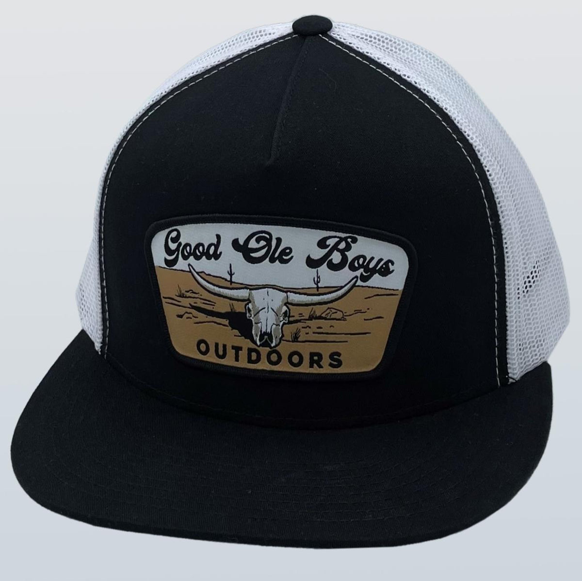 GOB Cattle Skull Patch Black/White 5 Panel Hat – Riverbed Threads