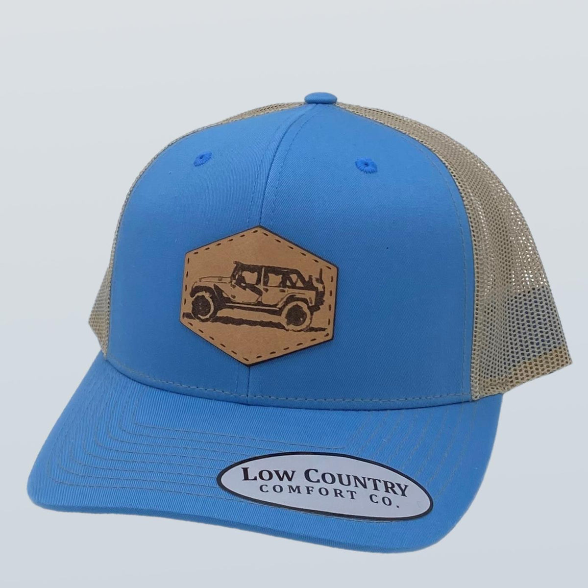Jeep Inspired Patch Columbia Blue/Khaki Hat – Riverbed Threads