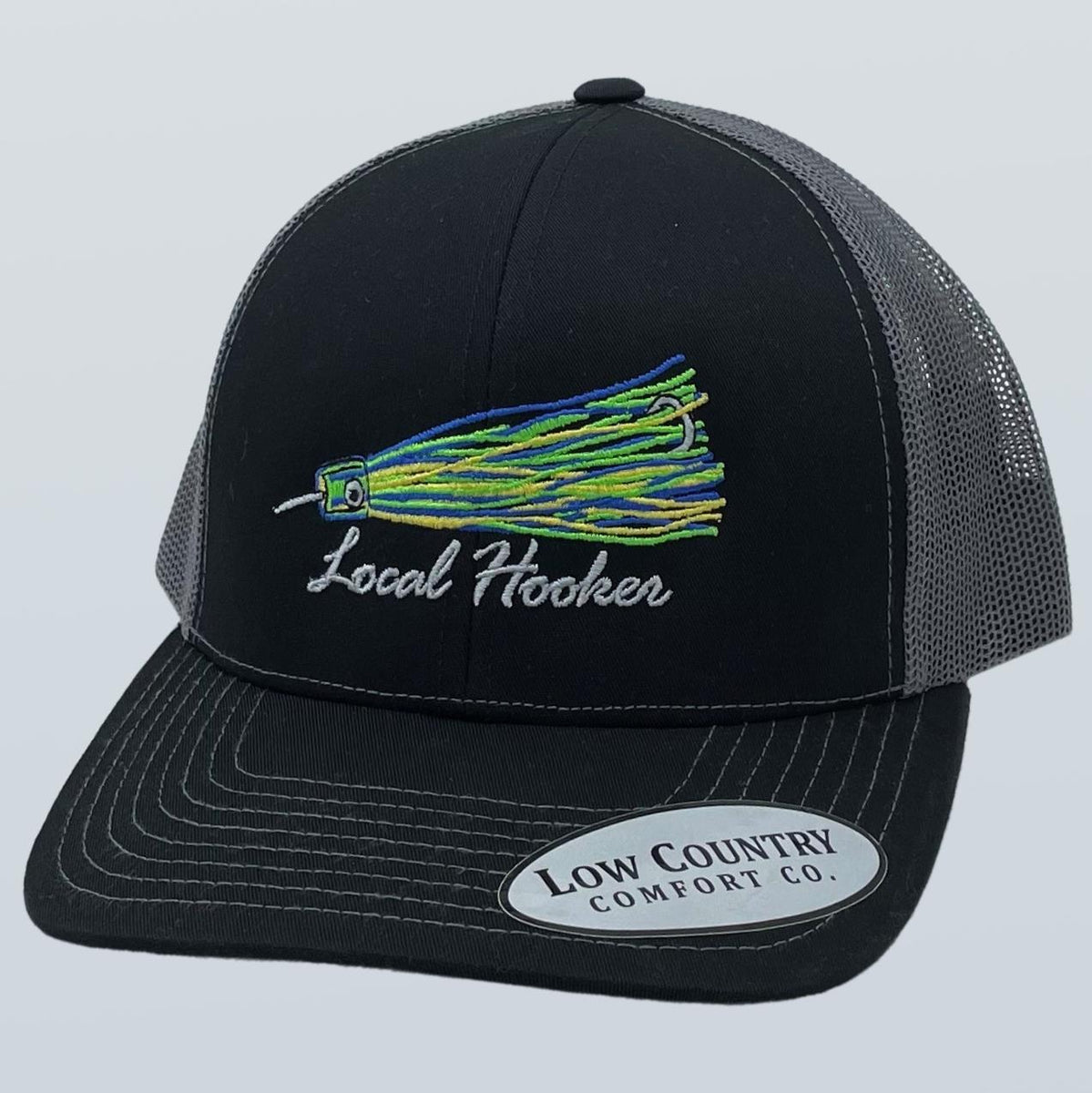 Local Hooker Deep Sea Lure Black/Charcoal Hat – Riverbed Threads