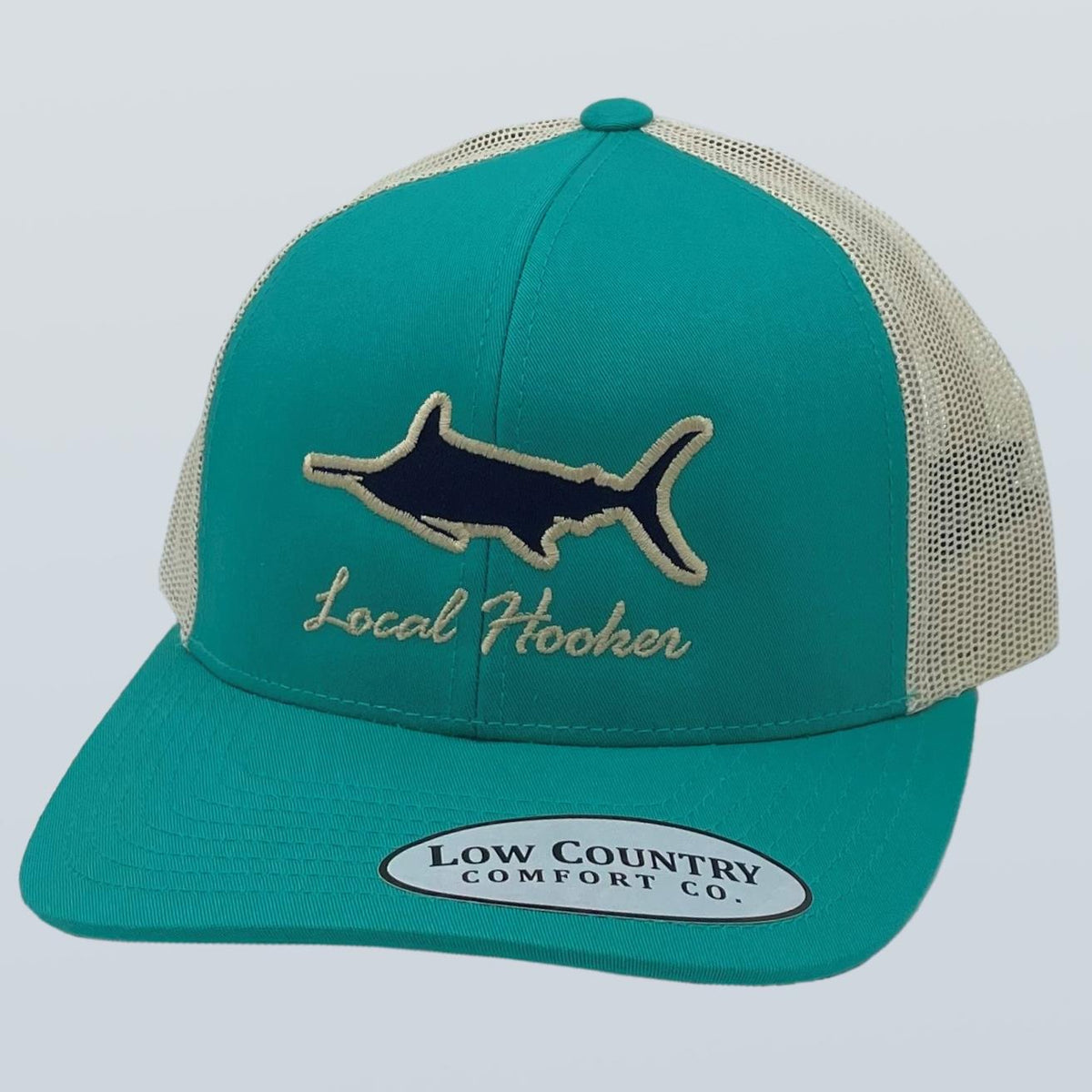 Local Hooker Marlin Teal/Beige Hat – Riverbed Threads
