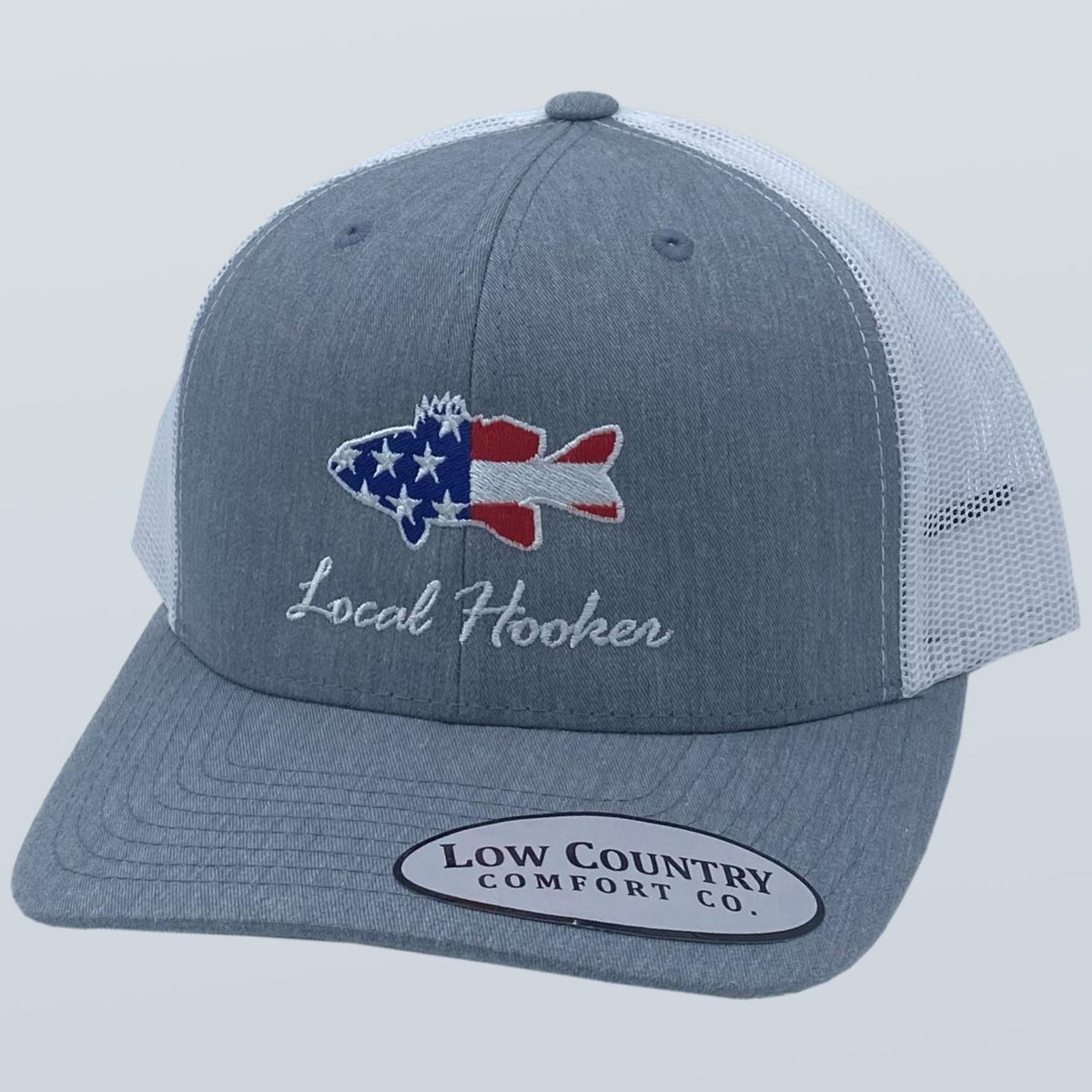 Local Hooker USA Flag Bass Heather/White Hat – Riverbed Threads
