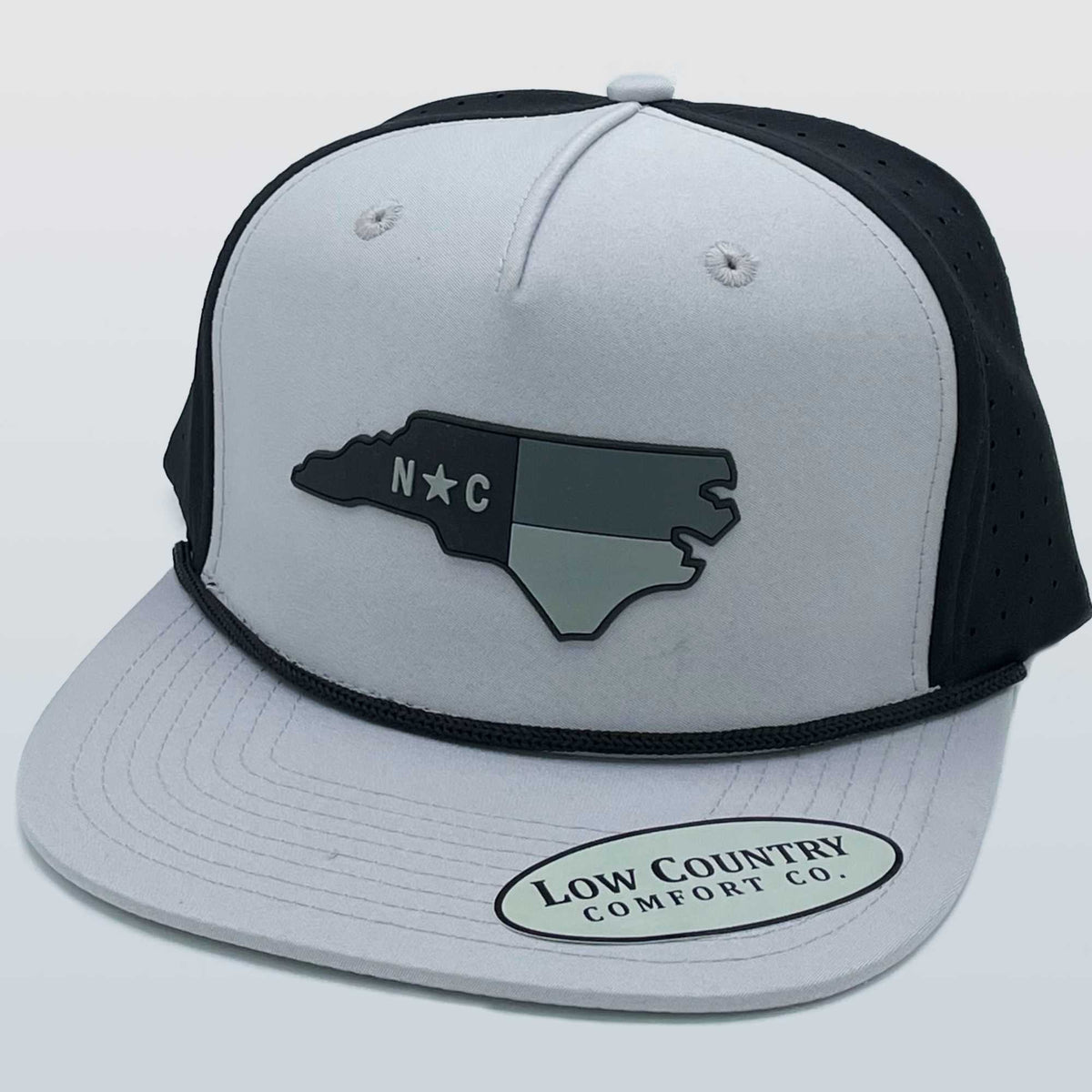 5perf North Carolina Flag Greyscale PVC Patch Grey/Black – Riverbed Threads