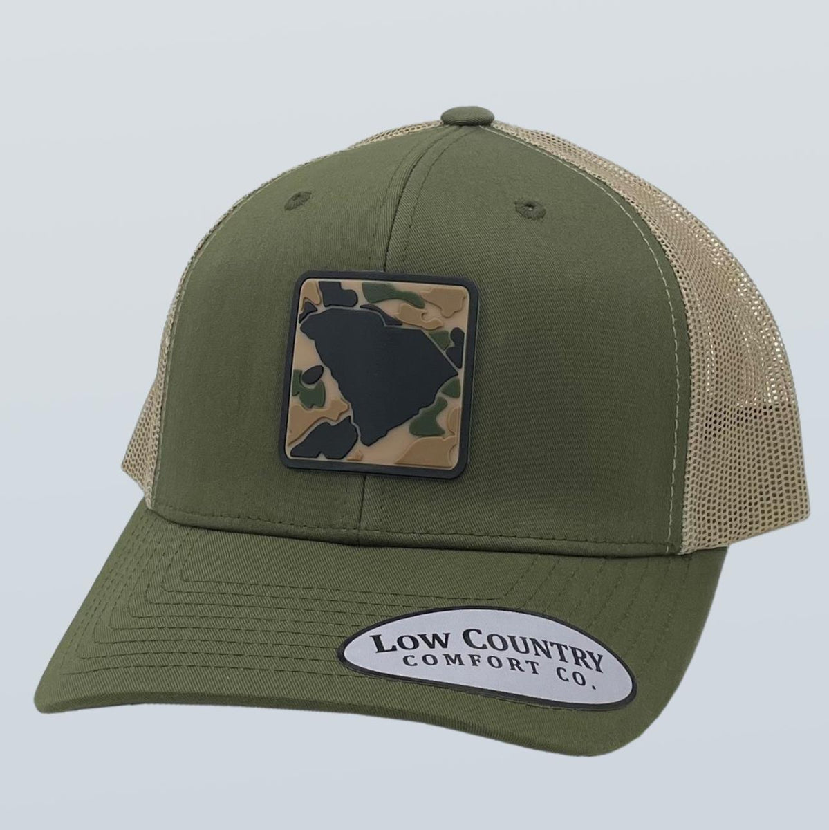 South Carolina Outline Camo PVC Patch Hat Moss/Khaki – Riverbed Threads