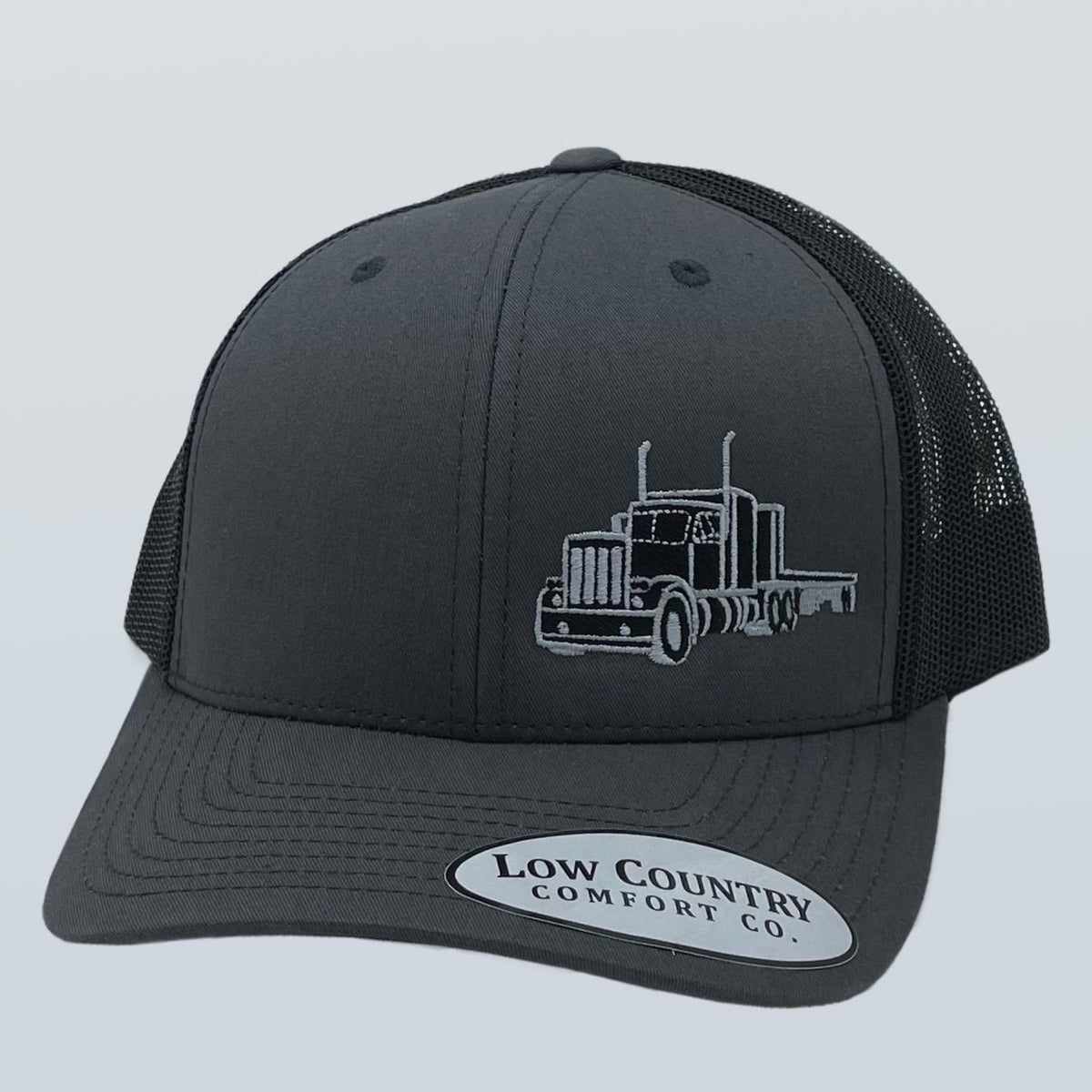 Semi Flatbed Side Panel Charcoal/Black Hat – Riverbed Threads