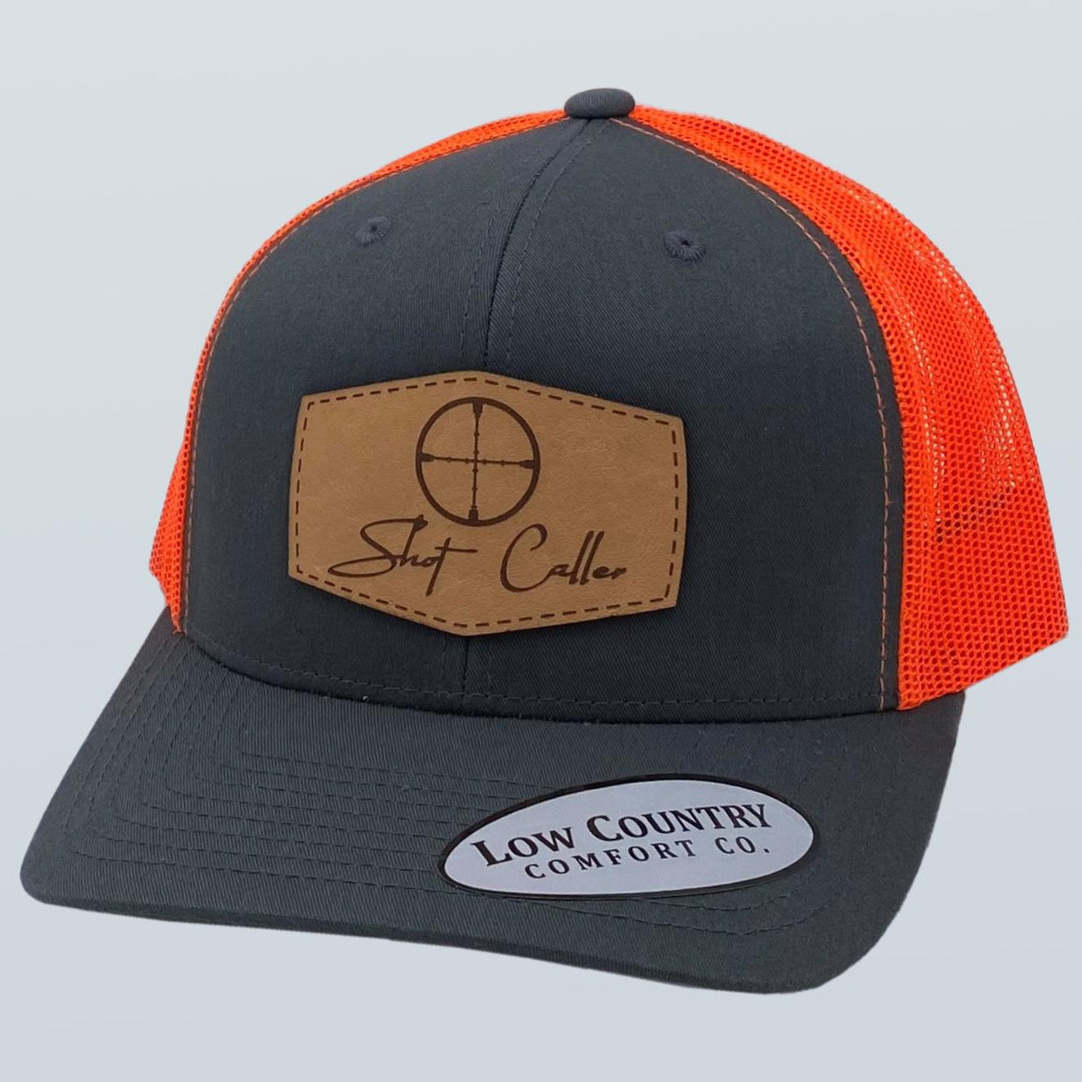 Shot Caller Crosshairs Patch Hat Charcoal/Neon Orange – Riverbed Threads