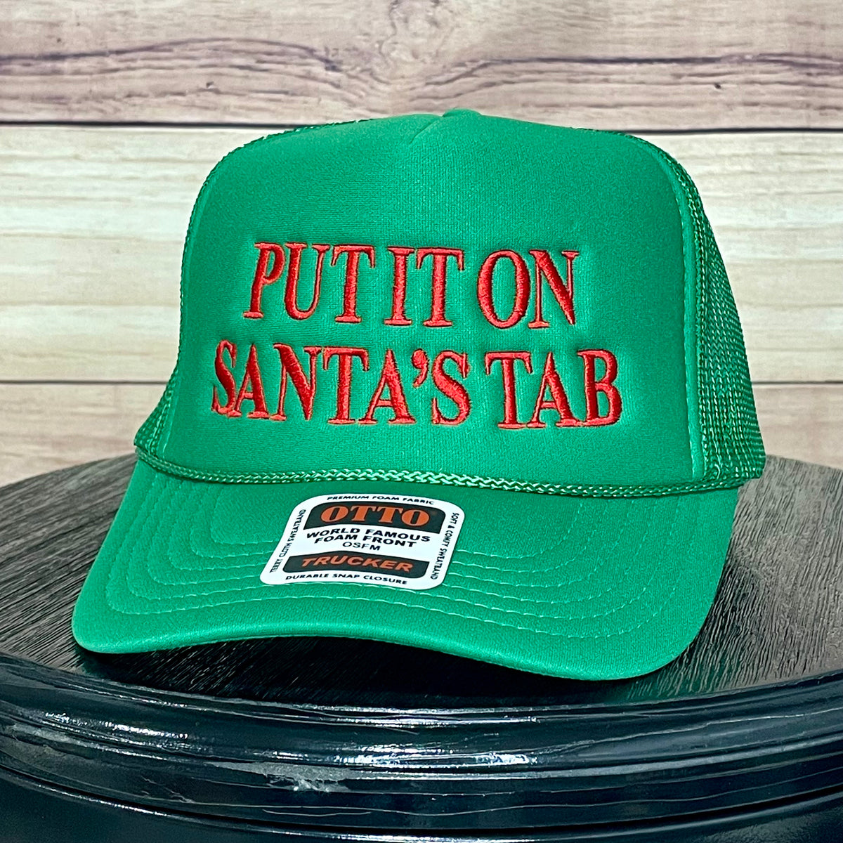 Santa's Tab Foam Kelly Green – Riverbed Threads