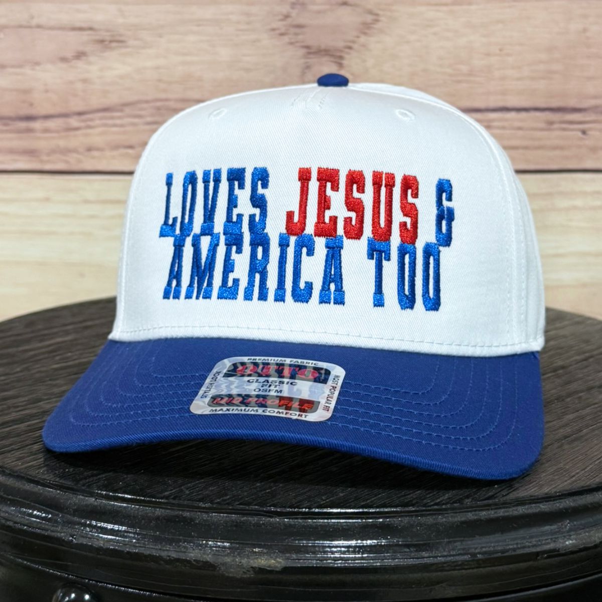 Jesus & America White/Royal – Riverbed Threads