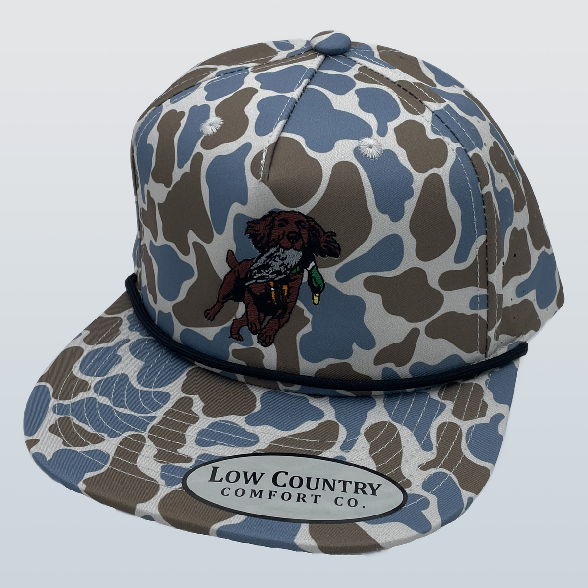 Boykin Jumping 5Perf Blue Old School Camo – Riverbed Threads