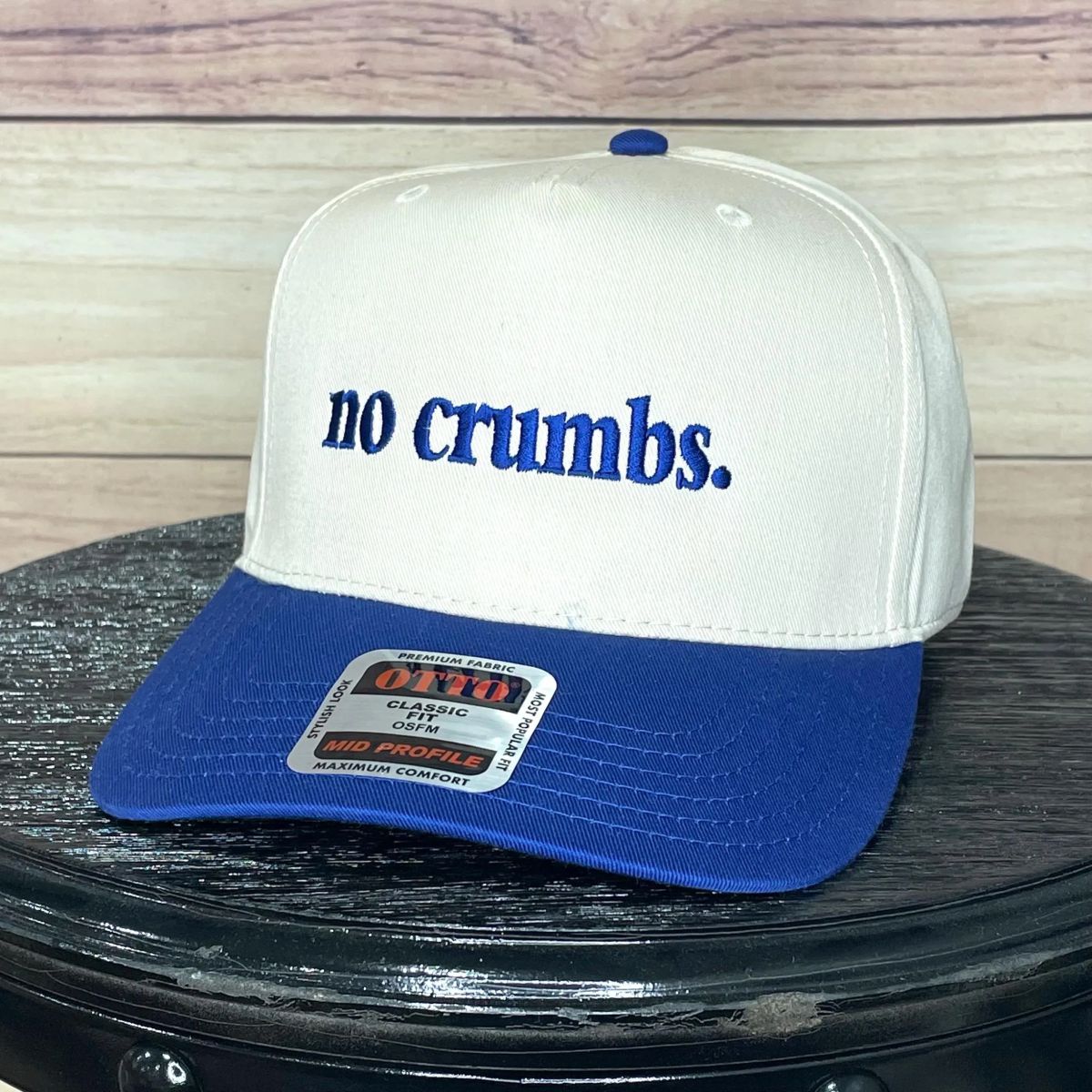 No Crumbs Natural/Royal Blue – Riverbed Threads