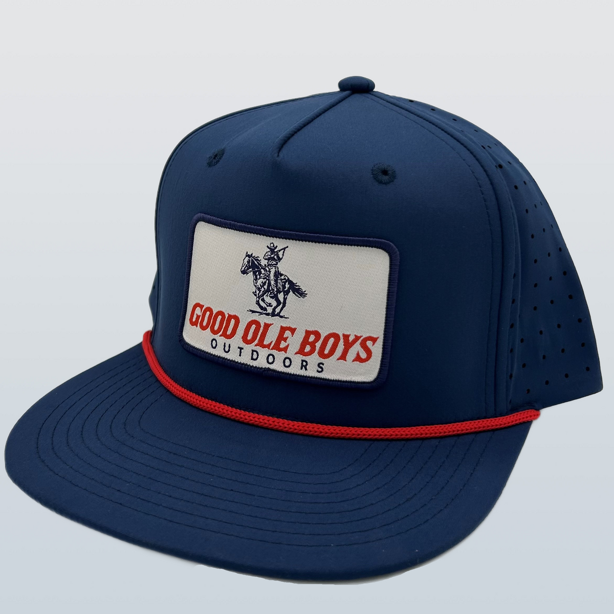 GOB Rider Patch 5perf Navy Red Rope – Riverbed Threads
