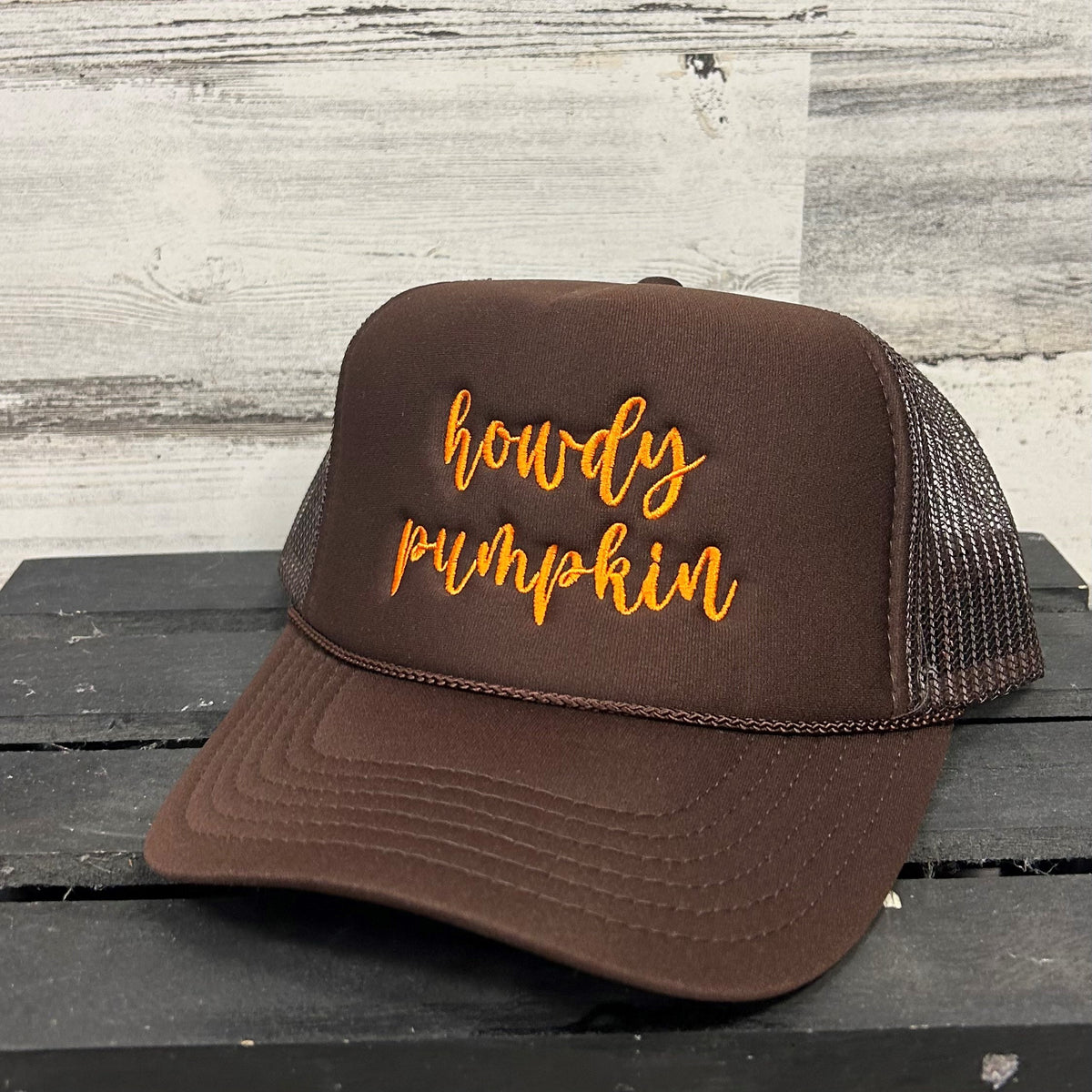Howdy Pumpkin Foam Brown – Riverbed Threads
