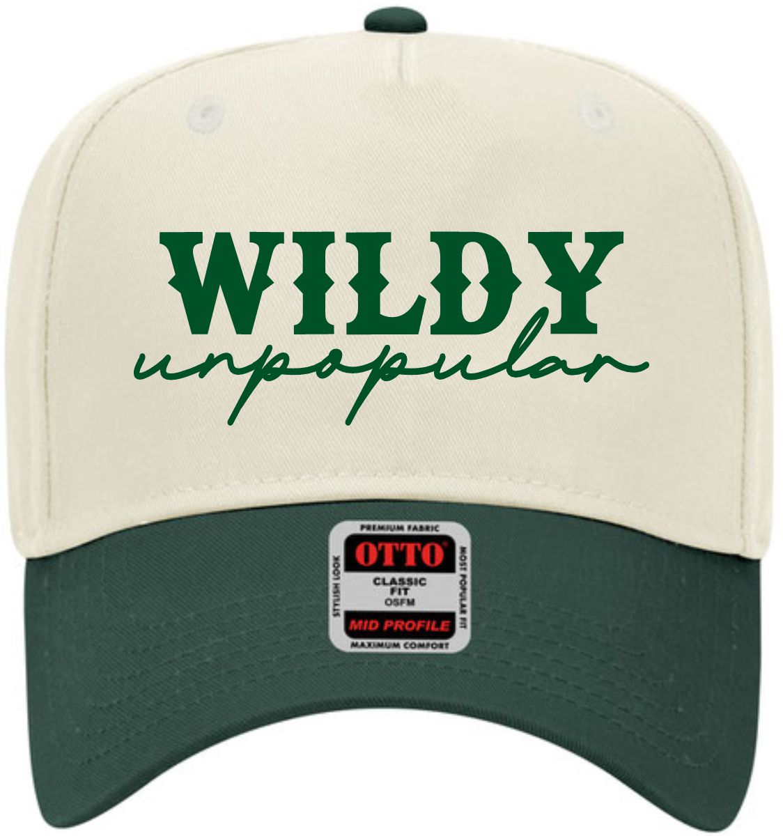 Wildly Unpopular Natural/Dark Green – Riverbed Threads