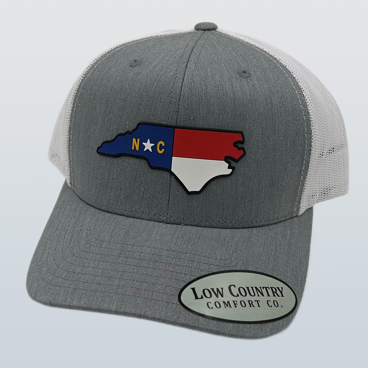 North Carolina Flag PVC Patch Heather/White – Riverbed Threads