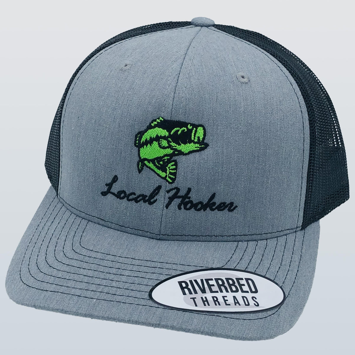 Local Hooker Bass Heather/Black Hat – Riverbed Threads