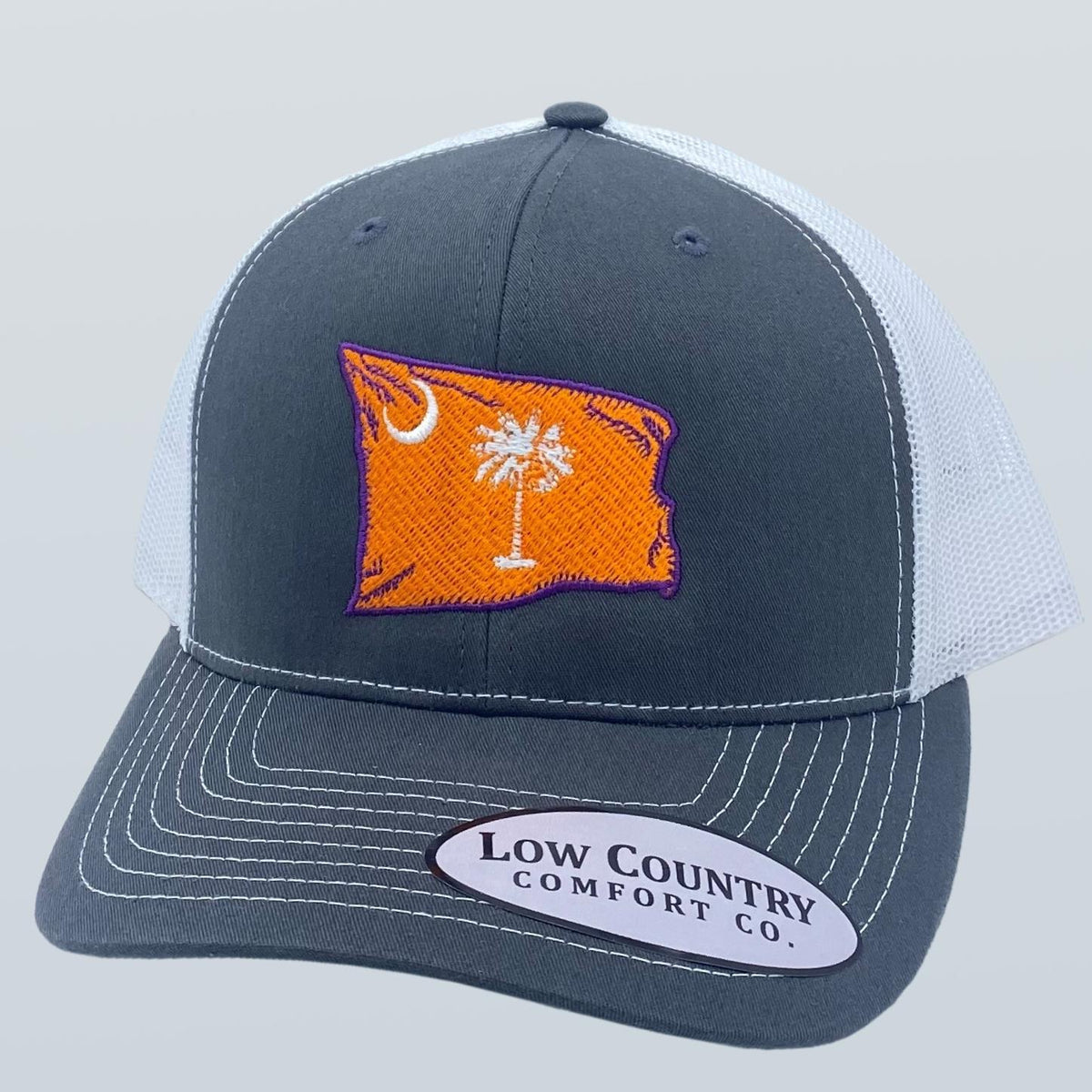 South Carolina Wavy Flag Clemson Charcoal/White Hat – Riverbed Threads