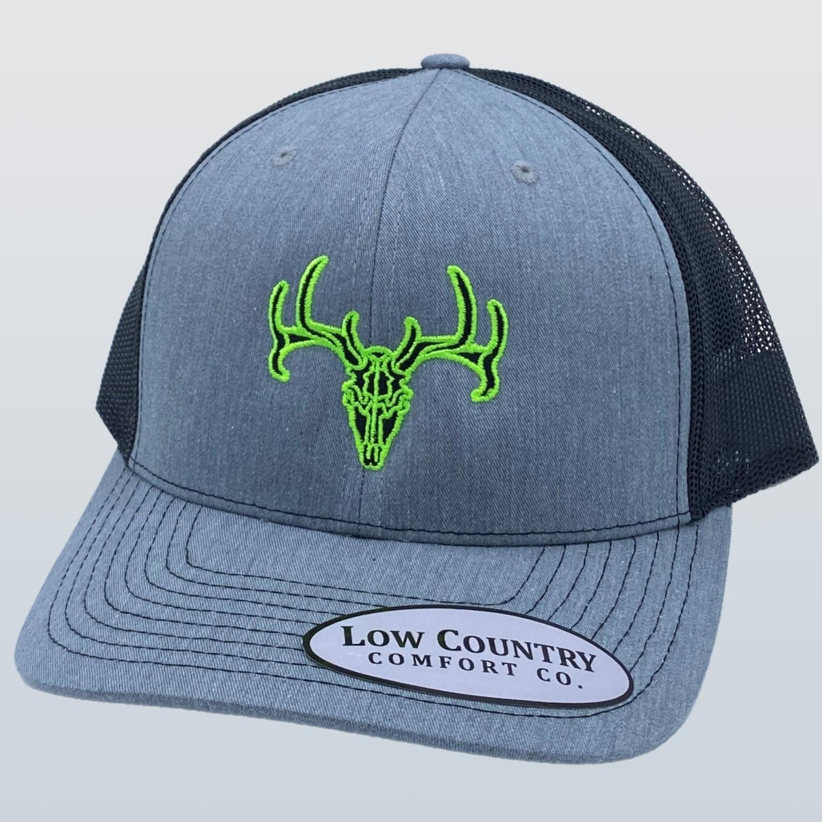 Shot Caller Deer Skull Green Heather/Black Hat – Riverbed Threads