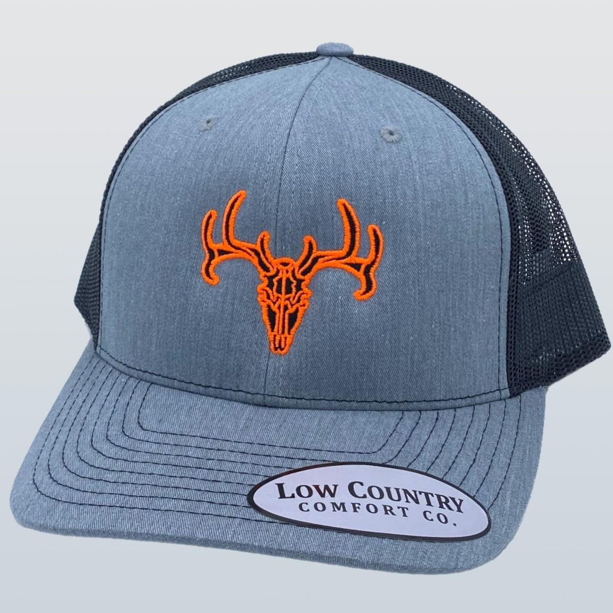 Shot Caller Deer Skull Orange Heather/Black Hat – Riverbed Threads