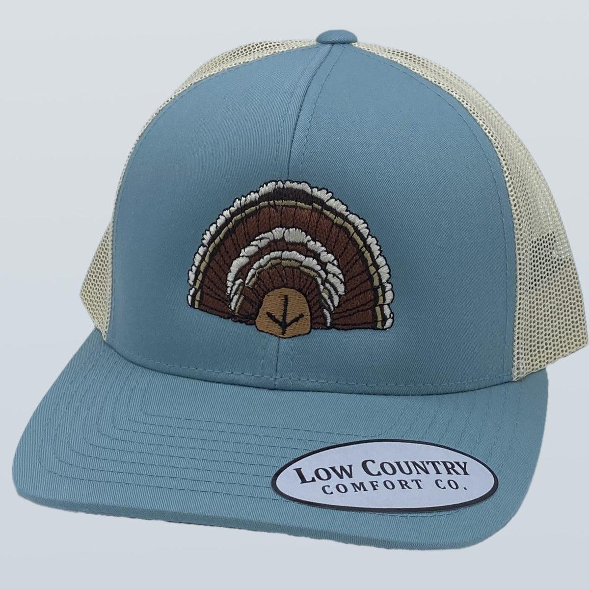 Shot Caller Turkey Fan Smoke Blue/Beige Hat – Riverbed Threads