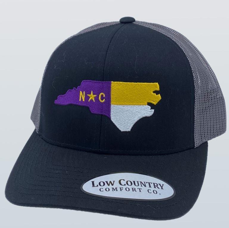 North Carolina Flag ECU Theme Black/Charcoal Hat – Riverbed Threads