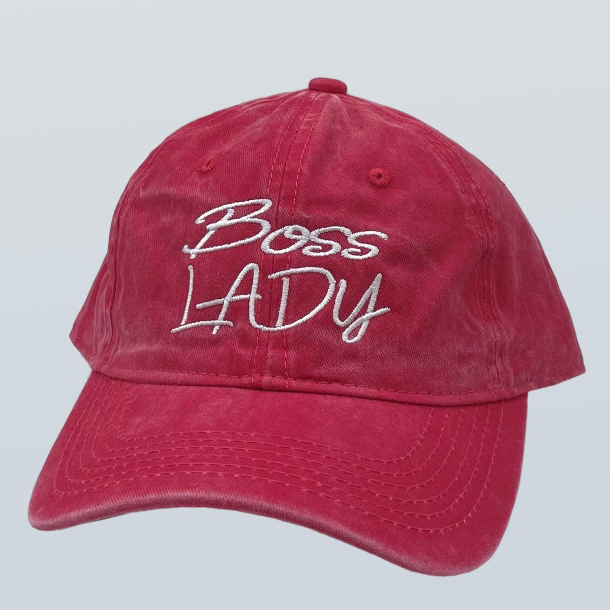 Boss Lady Unstructured Hat Red – Riverbed Threads