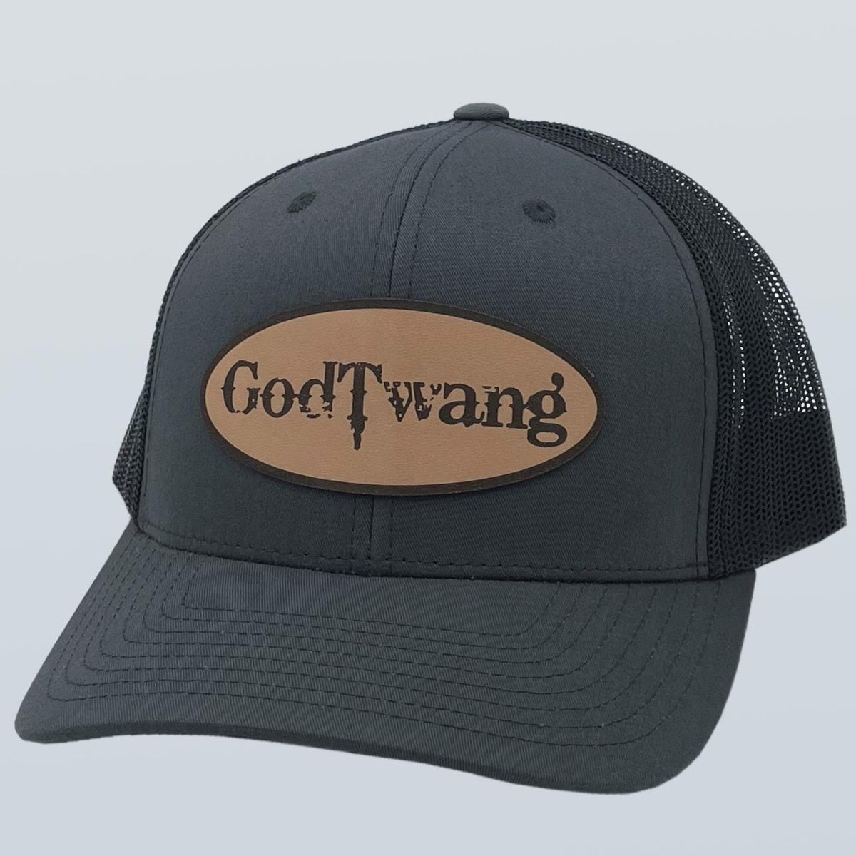 God Twang Patch Charcoal/Black Hat – Riverbed Threads