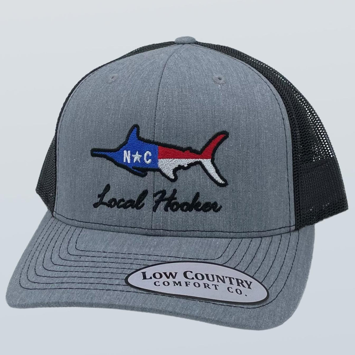 Local Hooker NC Flag Marlin Heather/Black Hat – Riverbed Threads
