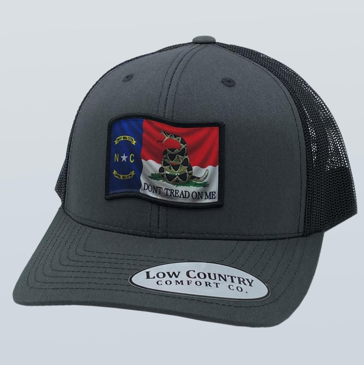 North Carolina DTOM Woven Patch Hat Charcoal/Black – Riverbed Threads