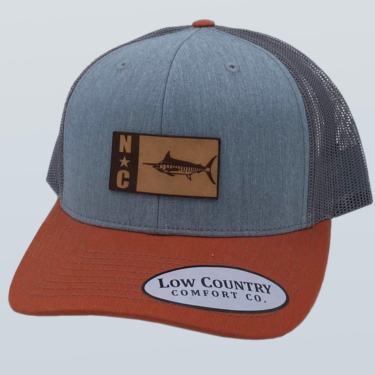 North Carolina Marlin Patch Heather/Charcoal/Dk Orange Hat – Riverbed Threads