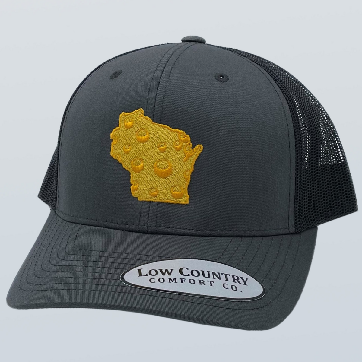Wisconsin Cheese Charcoal/Black Hat – Riverbed Threads